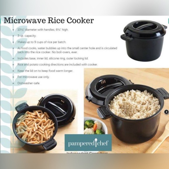 Pampered Chef | Kitchen | Pampered Chef Microwave Rice Cooker Plus ...